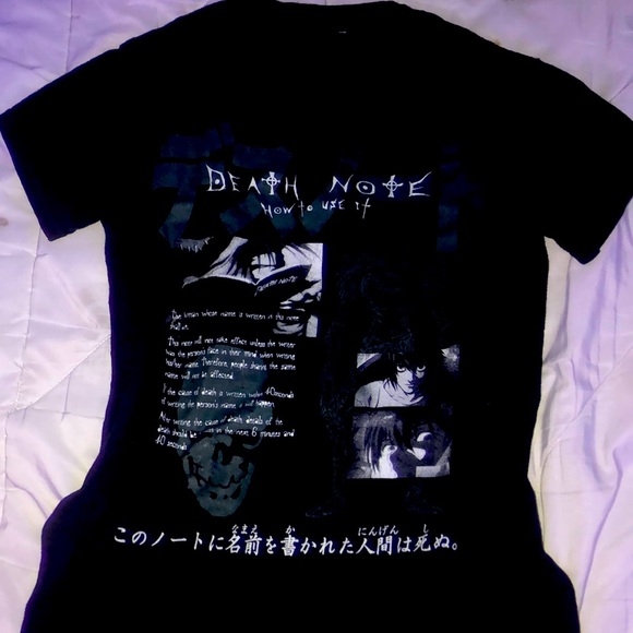 Hot Topic | Tops | Death Note Black Tshirt Hottopic Size Small | Poshmark